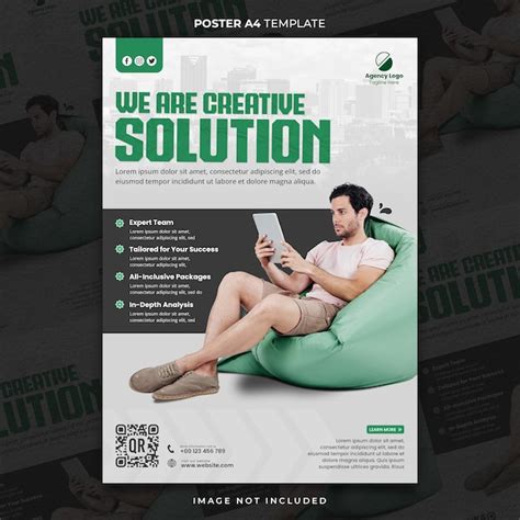 Premium Psd Creative Solution Agency Poster A4 Or Banner Template