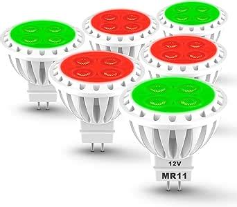 ALIDE Red Green MR11 GU4 G4 Led Bulbs 3W 12V 10W 20W 35W Halogen