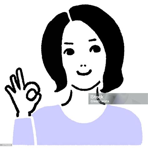 Ikon Wanita Dalam Pose Oke Ilustrasi Stok Unduh Gambar Sekarang