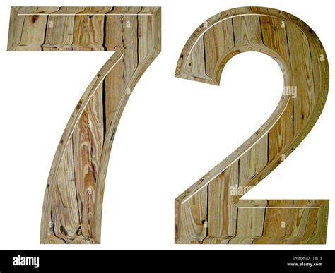 Numeral 72, seventy two, isolated on white background, 3d render Stock ...