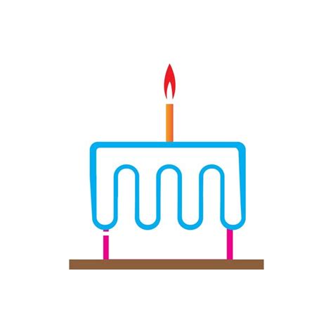 생일 케이크 아이콘 벡터 디자인 서식 파일 프리미엄 벡터