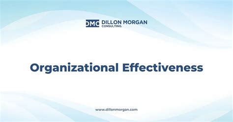 Organizational Effectiveness Dillon Morgan Consulting