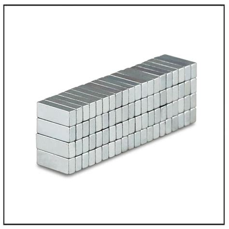 Rectangular Magnet 8 X 3 X 2 Mm N40 Zinc Plating Hsmag