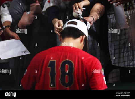 Tokyo Japan 16th Mar 2023 Yoshinobu Yamamoto Jpn And Fans Baseball