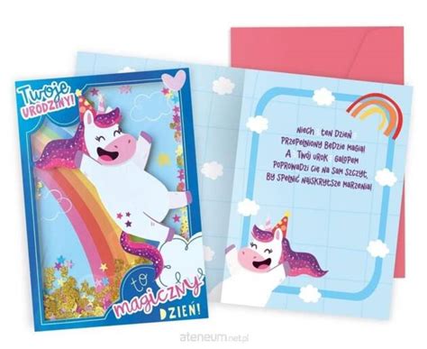 Kartka urodzinowa z konfetti Jednorożec Prove Horse sklep jeździecki