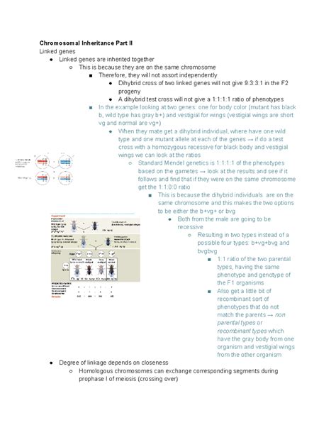 MCDB A Chromosomal Inheritance Chromosomal Inheritance Part II Linked Genes Linked Genes Are
