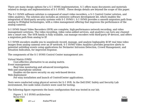 Design Concepts Configuration Best Practices—dell Emc Storage With S 1 Video Management