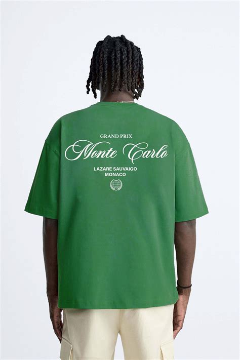 Garm Island Monte Carlo Backprint T Shirt In Green Garmisland