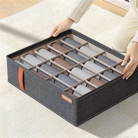 패브릭 박스 스토리지 속옷 바지 브래지어 티셔츠 캐비닛 서랍 양말 정리 옷장 옷 보관 Aliexpress