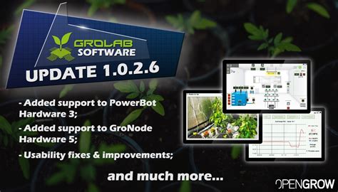 Grolab™ Software Update 1026 Grolab™ Grow Controller Agricultural Automation System