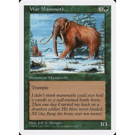 Mtg 緑英語版 《ウォー・マンモスwar Mammoth》第5版 5ed 5eden340ツクモヤ ヤフー店 通販