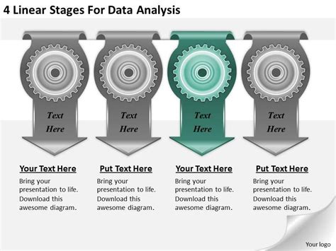 Business Ppt Diagram Linear Stages For Data Analysis Powerpoint Template PowerPoint