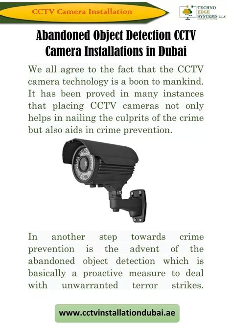 Ppt Abandoned Object Detection Cctv Camera Installations In Dubai