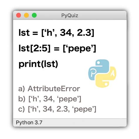 Python Quiz Asignaci N De Slicing En Listas En Python El Pythonista