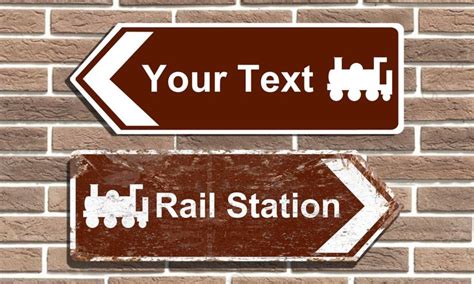 Personalised Railway Station Metal Sign Garage Bar Shop Man Cave