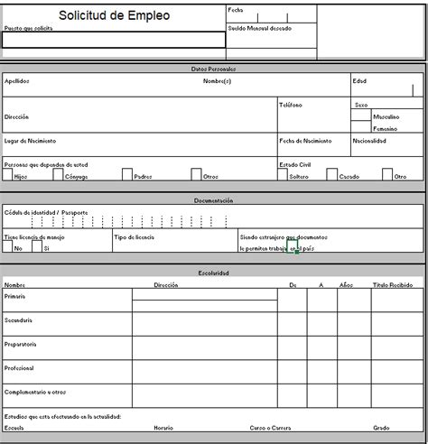 Plantilla Recursos Humanos Solicitud De Empleo Plantillas Para