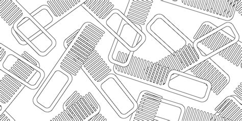 Premium Vector Black White Abstract Comb Seamless Pattern