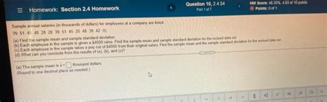 Solved Homework Section 24 Homework Question 102454 Hw