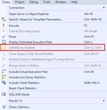 Ssms Refresh Intellisense Cache Improving Code Suggestion In Sql
