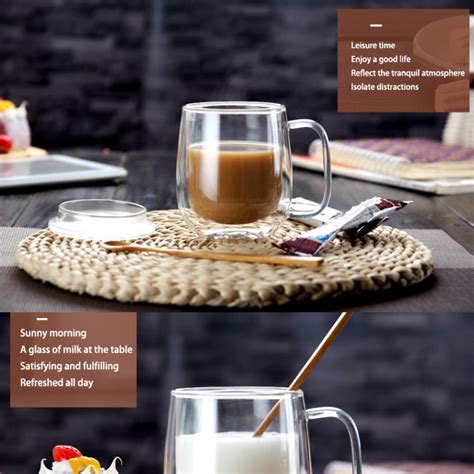 Mug Heat Resistant Double Wall High Borosilicate Glass