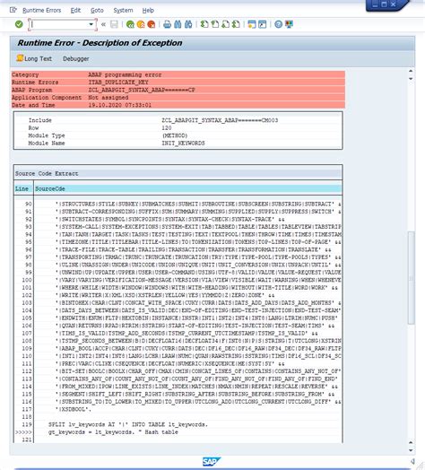 Dump Itab Duplicate Key Issue Abapgit Abapgit Github