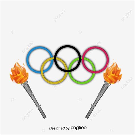 The Olympic Rings Torch Olympic Games PNG Transparent Clipart Image