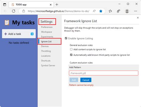 Add Content Scripts To The Ignore List Microsoft Edge Developer