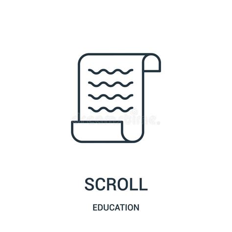 Scroll Icon Vector From Education Collection Thin Line Scroll Outline
