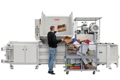 Prensas compactadoras horizontales HSM HL para reciclar papel cartón y