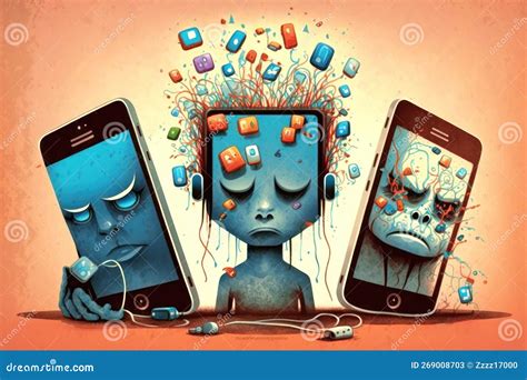 The Smartphone Dependence Epidemic Generative Ai Stock Illustration