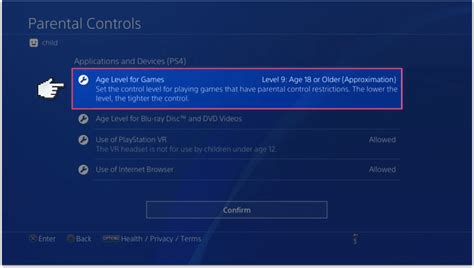 PlayStation PS Parental Controls Screen Time