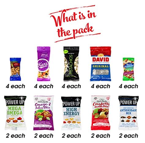 Trail Mix And Nuts Snack 30 Packs Of Different Nuts And Dried Fruit