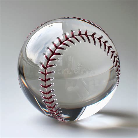 Glass Baseball Ball On White Background Stock Illustration