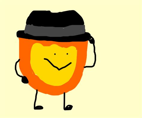 Firey Bfdi Wearing A Fedora Drawception