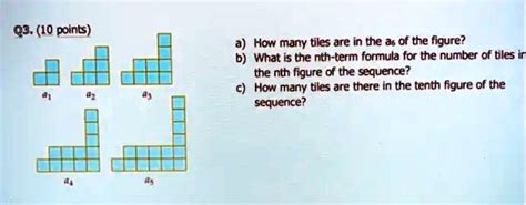 solved how many tiles are in the area of the figure what is the nth
