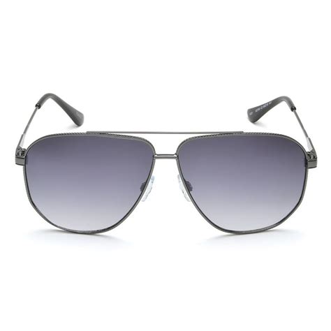 Buy Idee Smoke Gradient Fm Lens Square Sunglass Full Rim Shiny Dark Gun