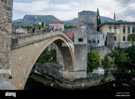 View Of The Stari Most Bridge UNESCO World Heritage Site Also Known