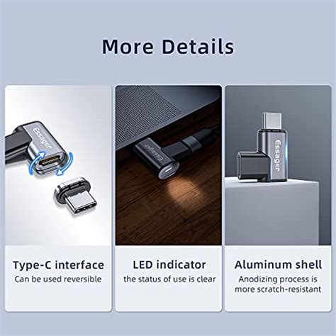 Usb C Magnetic Adapter 24pins Essager Type C Connector Support Usb Pd