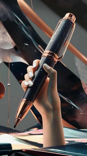 Close Up On 3d Rendering Of Pen Premium Ai Generated Image