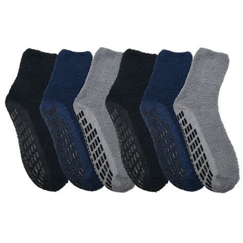 Different Touch Non Slip Hospital Socks For Men Women Cozy Fuzzy Home