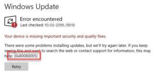 Windows Update Error Code X Solved