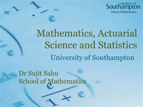 Ppt Mathematics Actuarial Science And Statistics Powerpoint