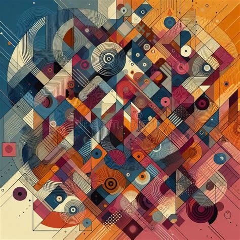 14 2121 A Geometric Abstract Background Ith Overlapping Shapes Stock