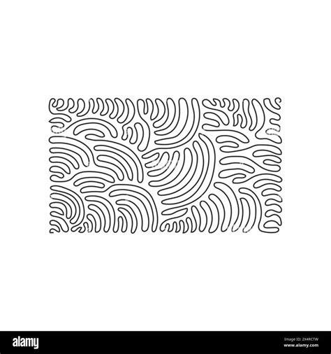 Single Continuous Line Drawing Geometric Shapes Rectangle Icon Simple Line Outline Vector 3d