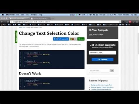 How To Change Text Selection Color Css Code Snippet In Hindi Urdu