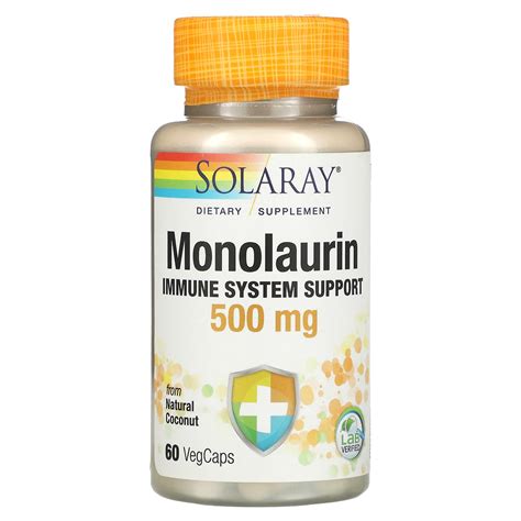 Solaray Monolaurin 500 Mg 60 Vegcaps