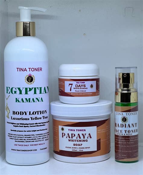 Box Of Egyptians Brightening Sets 4 Tina Toner Skin Usa