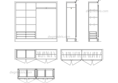 Wardrobe Details Dwg Free Cad Blocks Download
