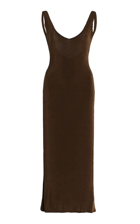 Mirror Palais Iman Supermodel Knit Midi Dress In Green Modesens