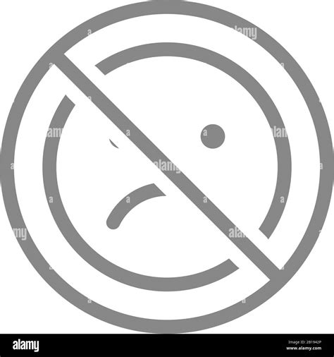 Signe Interdit Avec Une Icône De Ligne émoji Négative Interdiction Du